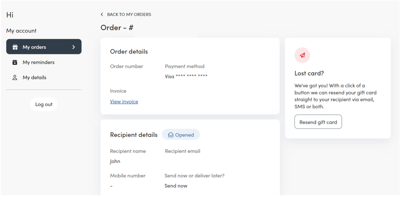 Resend a gift card – Prezzee Global